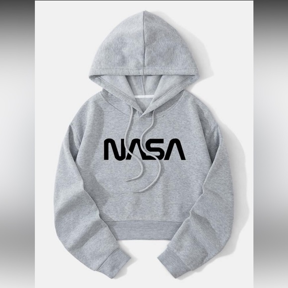 SHEIN | Tops | Shein Nwot Nasa Cropped Hoodie M | Poshmark